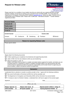 18 Printable application for release letter Forms and Templates ...
