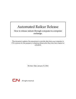 Fillable Online cn Automated Railcar Release Fax Email Print - pdfFiller