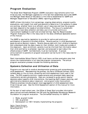 Fillable Online michigan The Great Start Readiness Program (GSRP ...