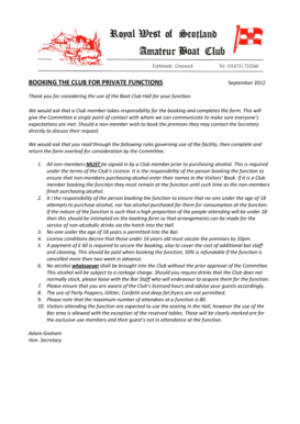 Fillable Online Private Function Booking Form Fax Email Print - pdfFiller