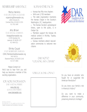 Fillable Online members kansasdar Membership assistance kansas dar ...