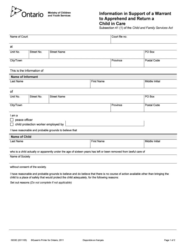 Fillable Online forms ssb gov on Information in Support of a Warrant to ...