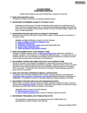 Fillable Online hr ucdavis Department Checklist Fax Email Print - pdfFiller