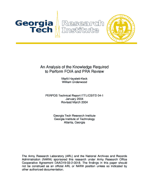 Fillable Online perpos gtri gatech An Analysis of the Knowledge Required to Perform FOIA and ...