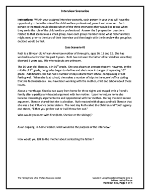 Fillable Online Interview Scenarios Fax Email Print - pdfFiller