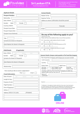 Fillable Online Download our Sri Lankan ETA Form here PDF - The Travel ...