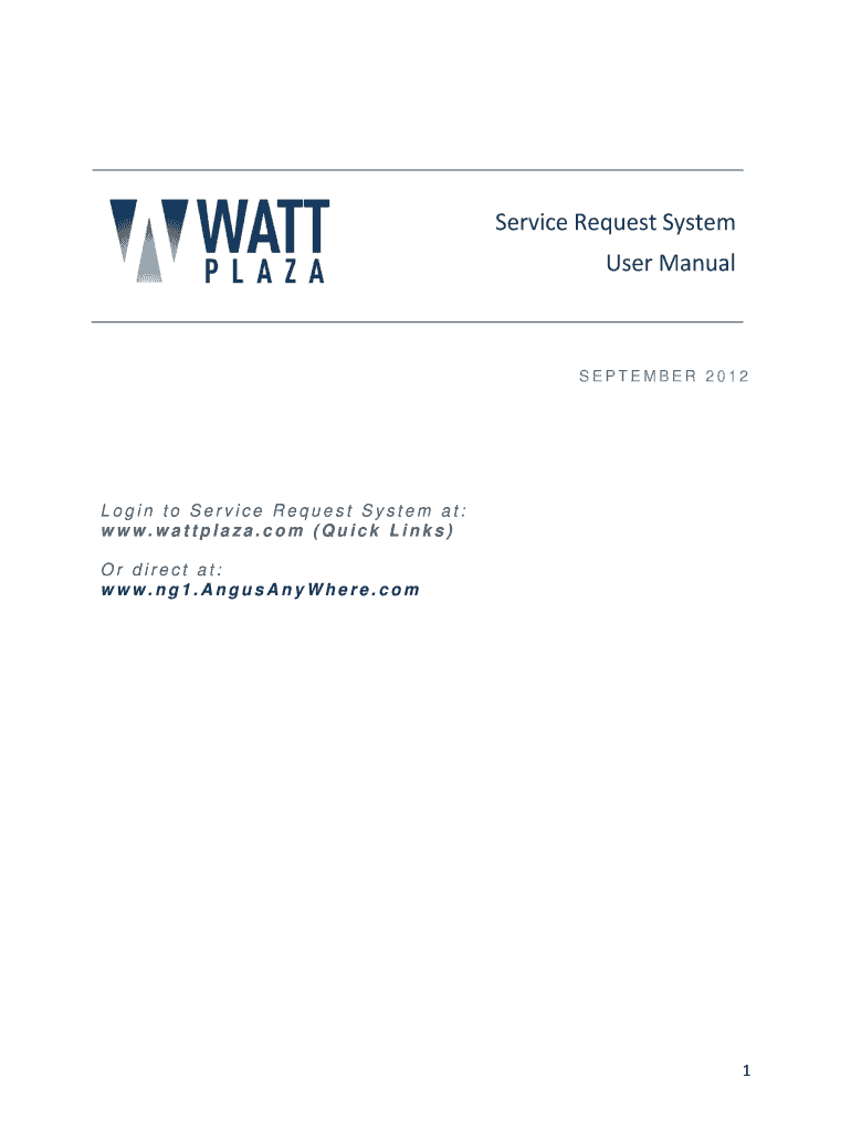 Fillable Online Service Request System Fax Email Print - pdfFiller