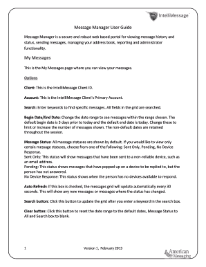 Fillable Online Message Manager User Guide Fax Email Print - pdfFiller