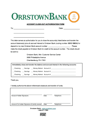 Fillable Online account-closeout-authorization-form Fax Email Print ...