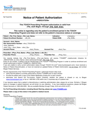 Fillable Online Notice of Patient Authorization - Fax Email Print ...