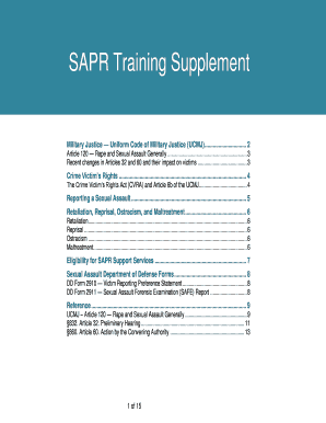 Fillable Online SAPR Training Supplement Fax Email Print - pdfFiller