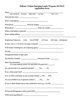 Fillable Online DCELP Application Form Fax Email Print - pdfFiller