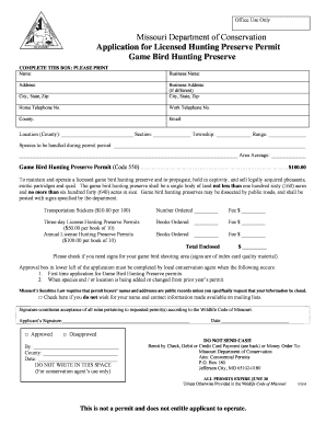 Fillable Online huntfish mdc mo Application for Licensed Hunting ...