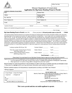 Fillable Online huntfish mdc mo Application for Big Game Hunting ...