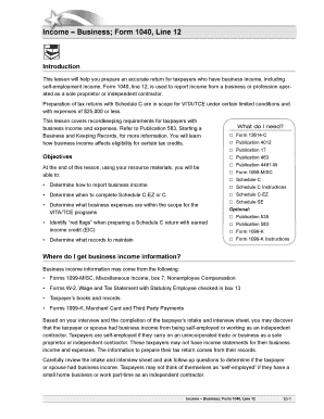 Fillable Online apps irs Income Business Form 1040 Line 12 Fax Email ...
