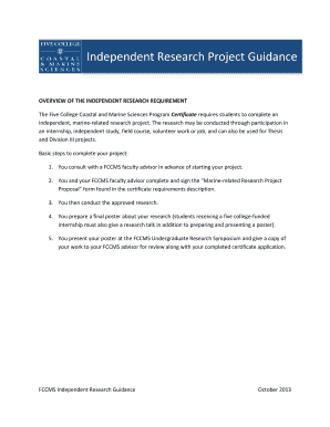 Fillable Online Independent Research Project Guidance Fax Email Print ...