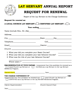 Fillable Online awfumc LAY SERVANT Fax Email Print - pdfFiller