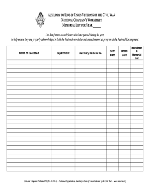 Fillable Online Worksheet - Natl Chaplain #2 Fax Email Print - pdfFiller