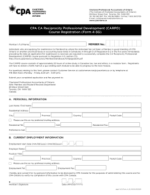 Fillable Online cpa ontario registration form Fax Email Print - pdfFiller