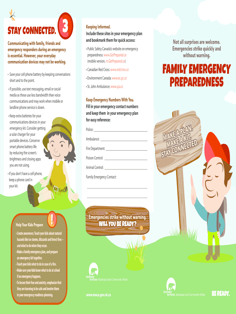 Fillable Online maca gov nt Family Emergency Preparedness Brochure - maca gov nt Fax Email Print ...