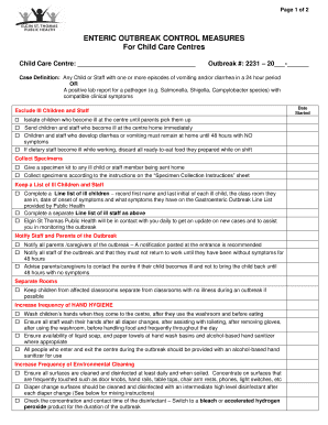 Fillable Online elginhealth on ENTERIC OUTBREAK CONTROL MEASURES For ...