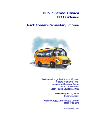 Fillable Online ebrschools enschool Public School Choice EBR Guidance ...