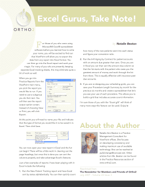 Fillable Online Excel Gurus, Take Note Fax Email Print - pdfFiller