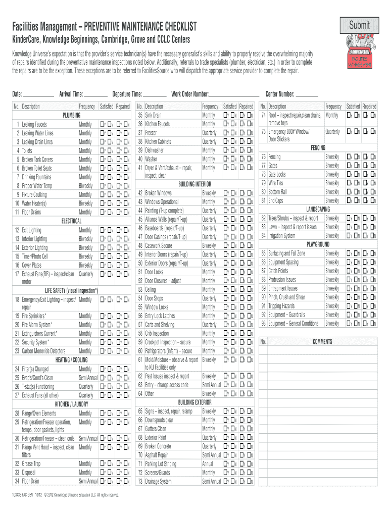 Preventive Maintenance Format Pdf Fill Out Sign Online DocHub