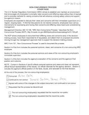 Fillable Online pbadupws nrc NCP-2013-015 NGNP Non-Concurrence in favor ...