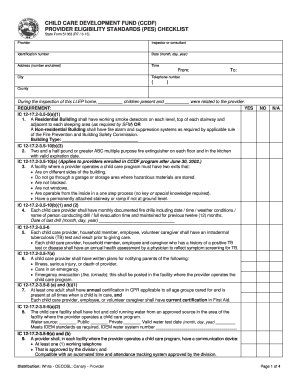 Fillable Online in CCDF Provider Eligibility Standards - in Fax Email ...