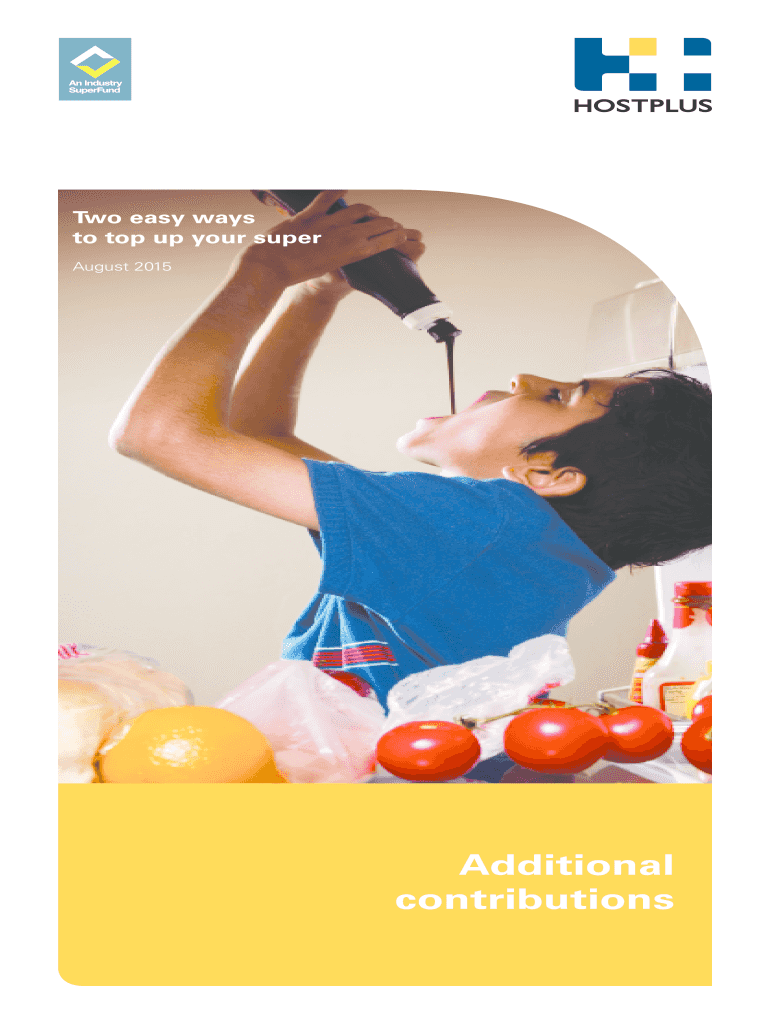 Fillable Online Extra contributions brochure - Hostplus Fax Email Print ...