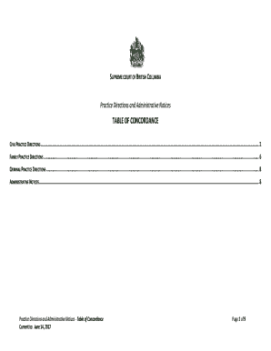 Fillable Online TABLE OF CONCORDANCE Fax Email Print - pdfFiller