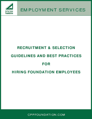 Fillable Online Recruitment & Selection Guidelines And Best Practices ...