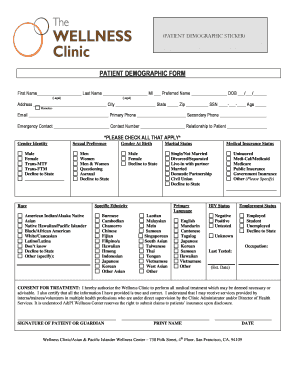 Fillable Online apiwellness (PATIENT DEMOGRAPHIC STICKER) - apiwellness ...