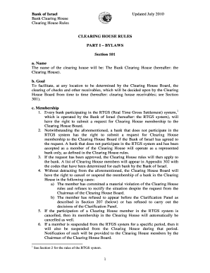 Fillable Online The full file of clearing house rules Fax Email Print ...