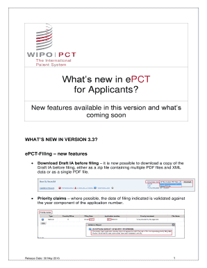 Fillable Online Whats new in ePCT Fax Email Print - pdfFiller