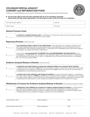 Fillable Online Consent Form - Colorado Coalition Against Sexual ...