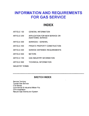 Fillable Online FOR GAS SERVICE Fax Email Print - pdfFiller