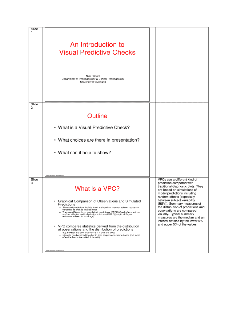 Fillable Online Visual Predictive Checks Fax Email Print - pdfFiller