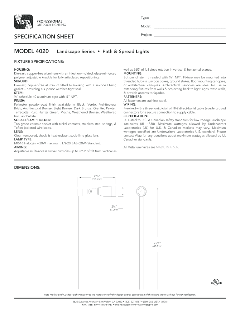 Fillable Online MODEL 4020 Fax Email Print - pdfFiller