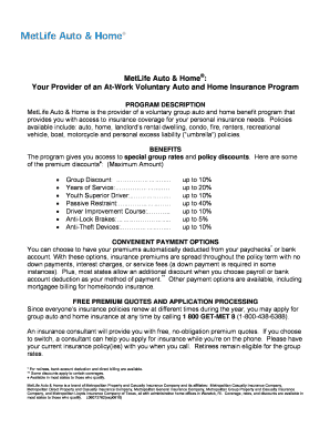 Fillable Online MetLife Auto & Home: Fax Email Print - pdfFiller