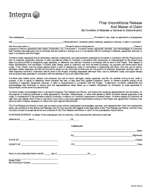 Fillable Online Final Unconditional Release Fax Email Print - pdfFiller