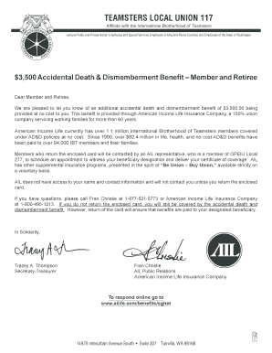 Fillable Online TEAMSTERS LOCAL UNION 117 Fax Email Print - pdfFiller