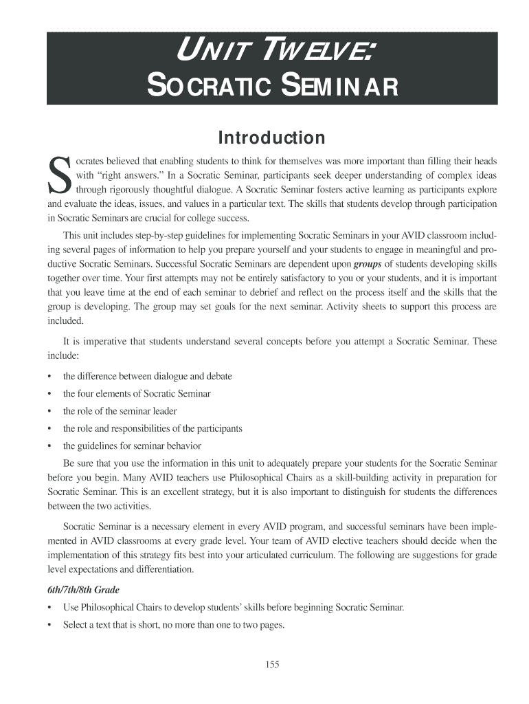 Fillable Online Socratic Seminar - Rubric Fax Email Print - pdfFiller