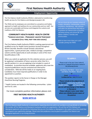 Fillable Online fnha The First Nations Health Authority (FNHA) is ...