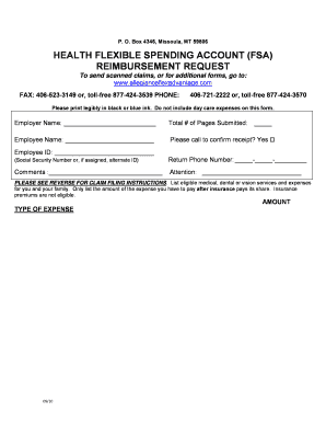 Fillable Online Allegiance FSA Reimbursement Form Fax Email Print ...