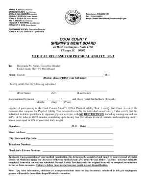 Fillable Online Physical Ability Test Documents Fax Email Print - pdfFiller