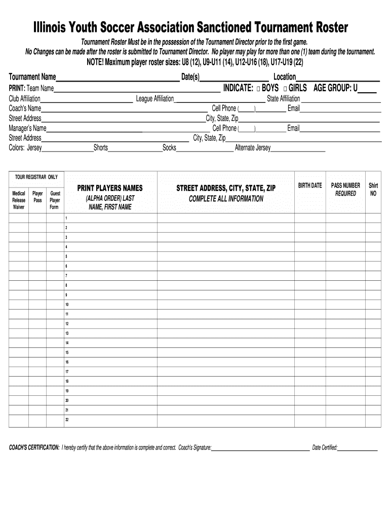 Gotsoccer tournaments: Fill out & sign online | DocHub