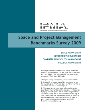 Fillable Online ifma Space and Project Management Benchmarks Survey ...