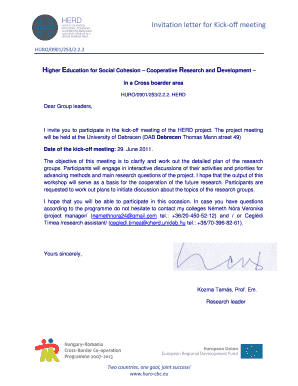 Kick Off Meeting Invitation Letter - Infoupdate.org